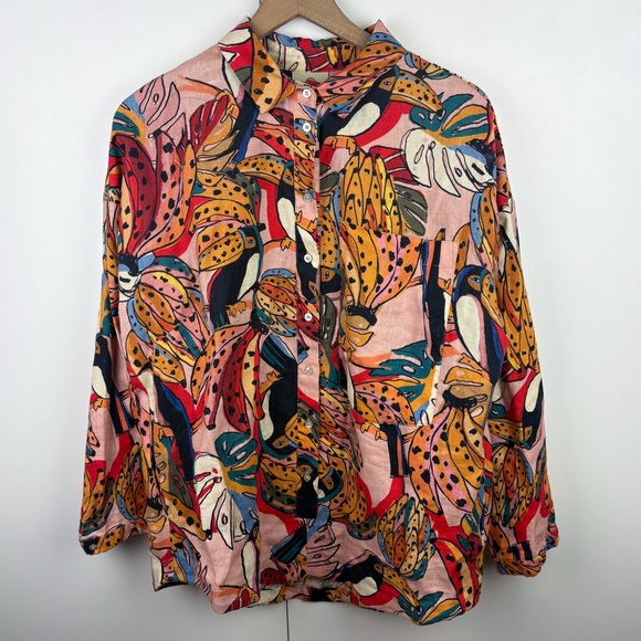 FARM Rio | Tops | Farm Rio 0 Linen Cachos De Tucanos Crazy Toucans Bird ...